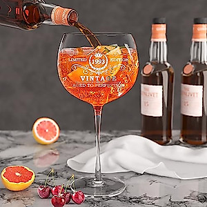 30th Birthday Gift for Her, 1993 30th Birthday Gifts for Women Wine Glass 25OZ, 30 Year Old Bday Gifts for Women Best Friend Female Sister Wife Daughter, Funny 30th Anniversary Presents Ideas