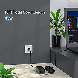 45W AC Charger Fit for Asus Tuf Gaming Monitor VG245H VG255H VG245HE VZ27AQ VG27VQ W15-045N2A, EXA1204YH, ADP-65AW A, ADP-65BW B, 010ALF,ADP-65DB,0A001-00340900 Power Supply Adapter Cord