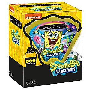Trivial Pursuit SpongeBob SquarePants Quickplay Edition | Trivia Game Questions from Nickelodeon's SpongeBob SquarePants | 600 Questions & Die in Travel Container | Officially Licensed SpongeBob Game