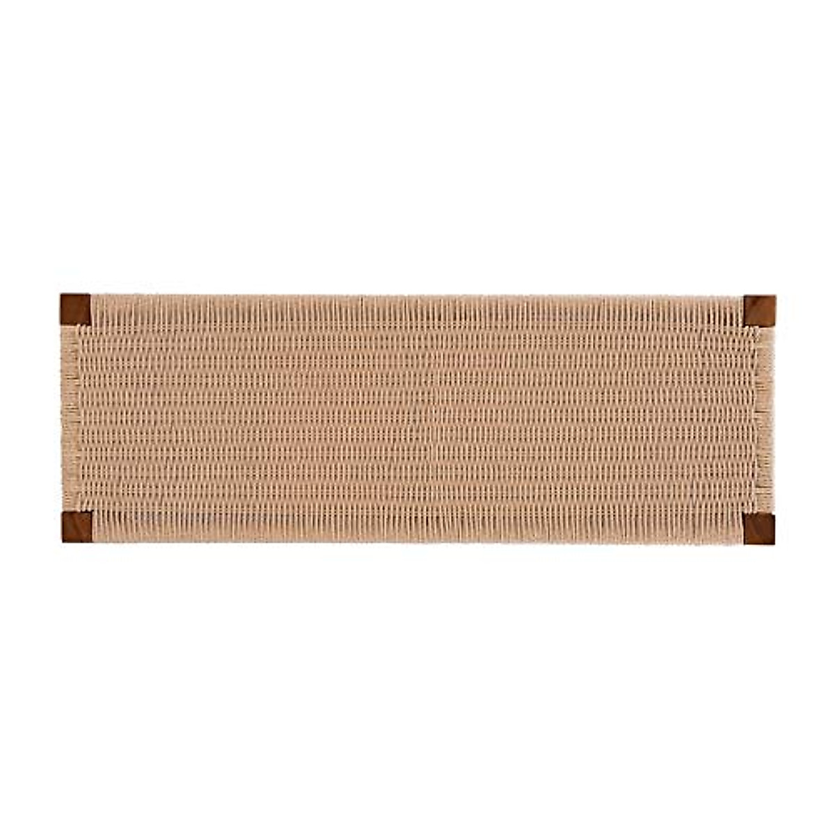 Powell Furniture Linon Patty Wood and Rope Dining Bench in Brown