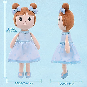 Conzy Stuffed Baby Doll Gifts for Girl 44CM Super Soft Buddy Cuddly Baby Girl Plush Toy Gifts wtih Gift Bag 17.3 Inches in Standing (Pink)