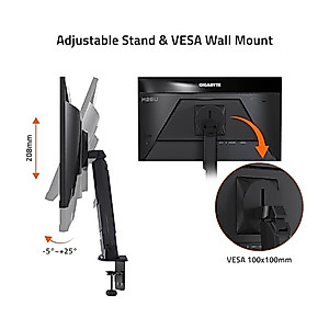 GIGABYTE M28U-AE Arm Edition 28" 144Hz 2160P UHD-KVM Gaming Monitor, 3840 x 2160 4k SS IPS Display, 1ms (GTG) Response Time, 94% DCI-P3, HDR Ready, FreeSync Premium Pro