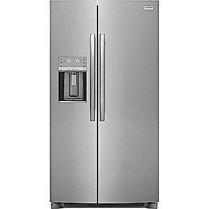 Frigidaire GRSS2652AF 36" Gallery Series Freestanding Side by Side Refrigerator with 25.6 cu. ft. Capacity, 3 Glass Shelves, Crisper Drawer, Ice Maker, Energy Star Certified in Stainless Steel