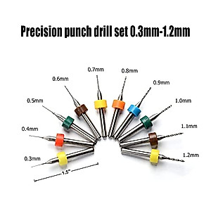 AUTIDEFY 60pcs 0.3mm-1.2mm PCB Drill Bit Tungsten Carbide Micro Drill Bits Set for Print Circuit Board Jewelry CNC Engraving,Precision Drilling for Amber Plastic Hardware