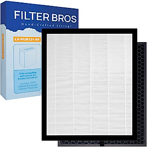 Filter Bros LV-PUR131-RF HEPA + Carbon Replacement Filter Set Fits LEVOIT PUR131