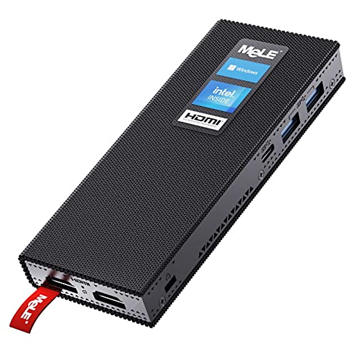 MeLE PCG02 Pro Fanless Mini PC Stick N5105 8GB/256GB Windows 11 Pro WiFi6 USB PD3.0 Micro Computer Stick Dual HDMI 4K Gigabit Ethernet BT5.2 Small PC on Business Office Industrial IOT Media Home