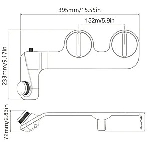 EOLTMESS Bidet Attachment for Toilet - Spa Bidet Toilet with Self-Cleaning Dual Nozzle Front & Rear Wash Adjustable Water Pressure Bidet Sprayer for Toilet(1/2)
