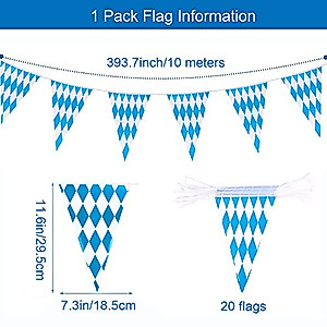 DmHirmg Decorations for Oktoberfest, 66 Feet Pennants Banners and TableCover for Oktoberfest,Flag Banner for Oktoberfest , Garland for Oktoberfest Bavarian German Party (2 Pack Flag+1 TableCover)