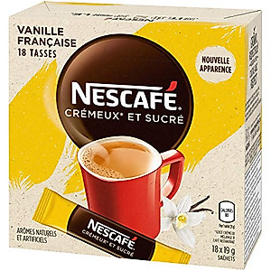 NESCAFE Sweet & Creamy French Vanilla, Instant Coffee Sachets, 18x19g {Imported from Canada}