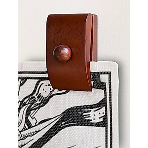 MOCTUS Quilt Hangers for Wall for Display, Decorate with Your Blanket and Tapestry Hangers, Wooden Rug Hangers for Wall Hangings (Brown, 4 Large Clips with Hardware)