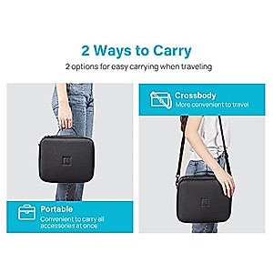 Kootek Carrying Case for Nintendo Switch and Switch OLED Model 2021, Hard Shell Travel Cases with 21 Games Storage Slots, Shoulder Strap, Storage for Switch Console, Pro Controller, Switch Dock