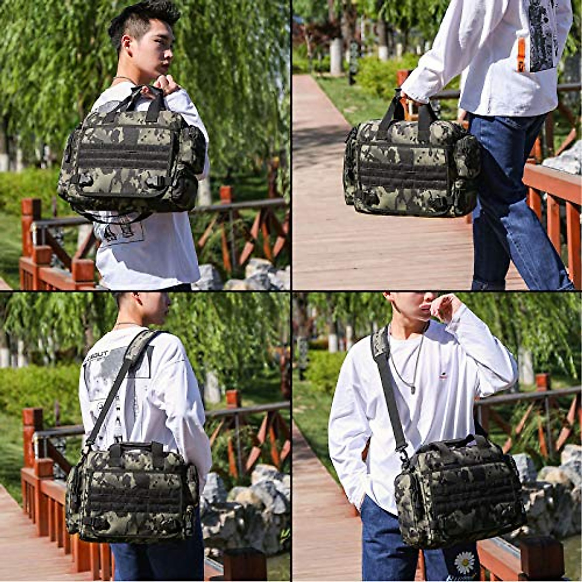 CamGo Tactical Briefcase 14 inch Laptop Messenger Bag Military Style Shoulder Bag Handbag for Men