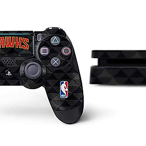 Skinit Decal Gaming Skin Compatible with PS4 Slim Bundle - Officially Licensed NBA Atlanta Hawks Team Jersey Design