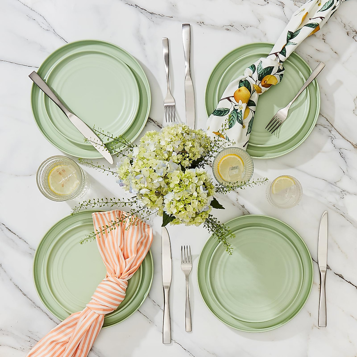 HIKAA 20PCS Extra Thickness Satin Loft Heavy Duty Silverware Set Stainless Steel Flatware Set, Service for 4, Matte Satin Polished Cutlery Set, Dishwasher Safe