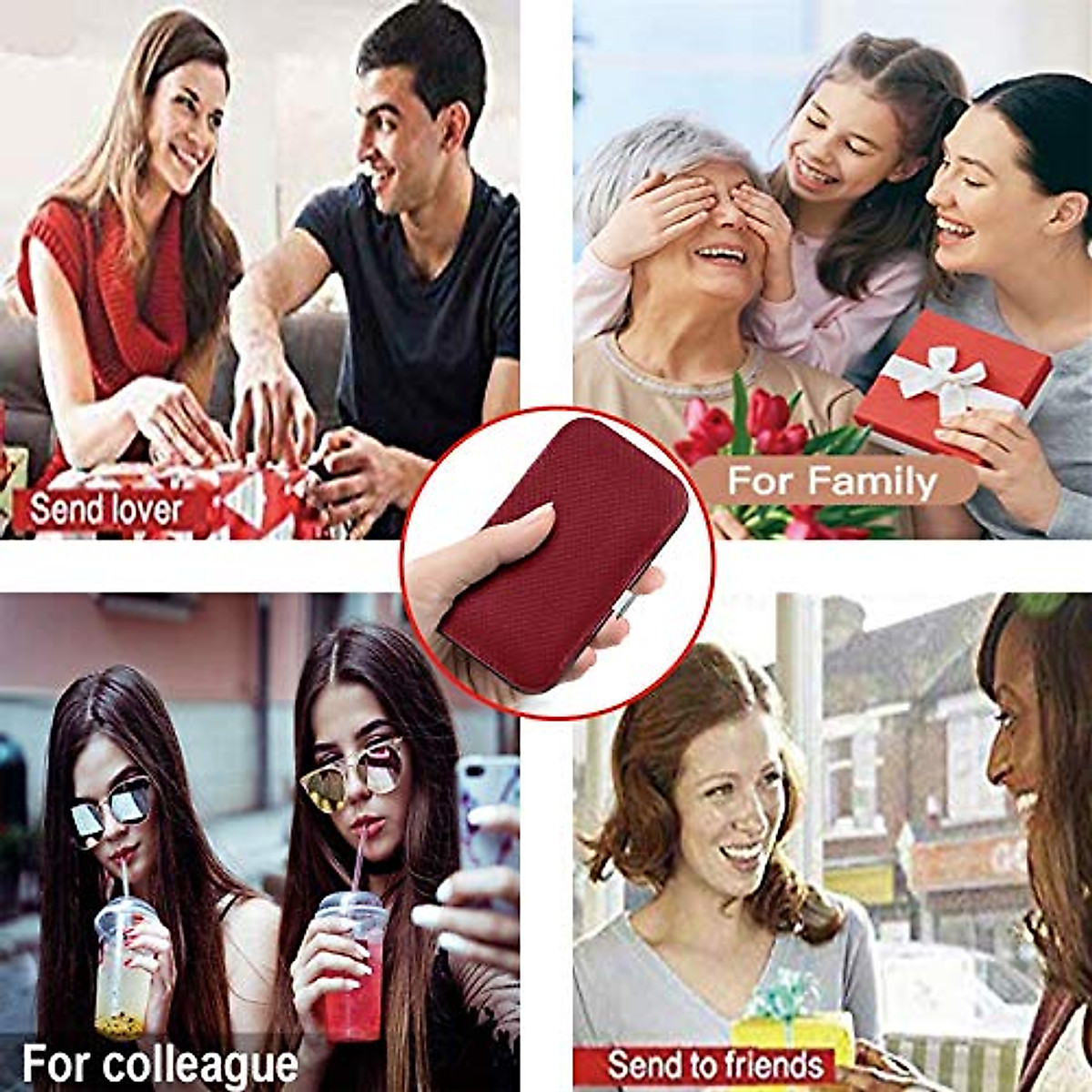 Uouteo Nail Clippers Kits 8 PCS Pink Manicure Pedicure Kit with Travel Case