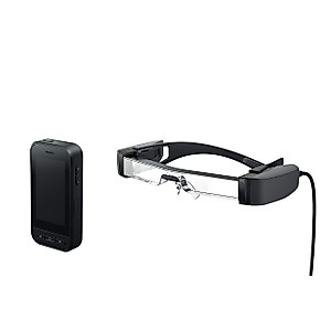 Epson Moverio BT-40S Smart Glasses with Binocular, 1080p, Transparent Displays and Intelligent Touch Controller, Black, Large
