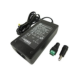 GlobTek UL Listed 24V DC Adapter Transformer Power Supply Model GT-21097-5024, TR9CI2100CRP-Y. 100-240V AC to 24V DC, 2.1A - for Computer Peripherals, CCTV Security Cameras, PLC Controllers