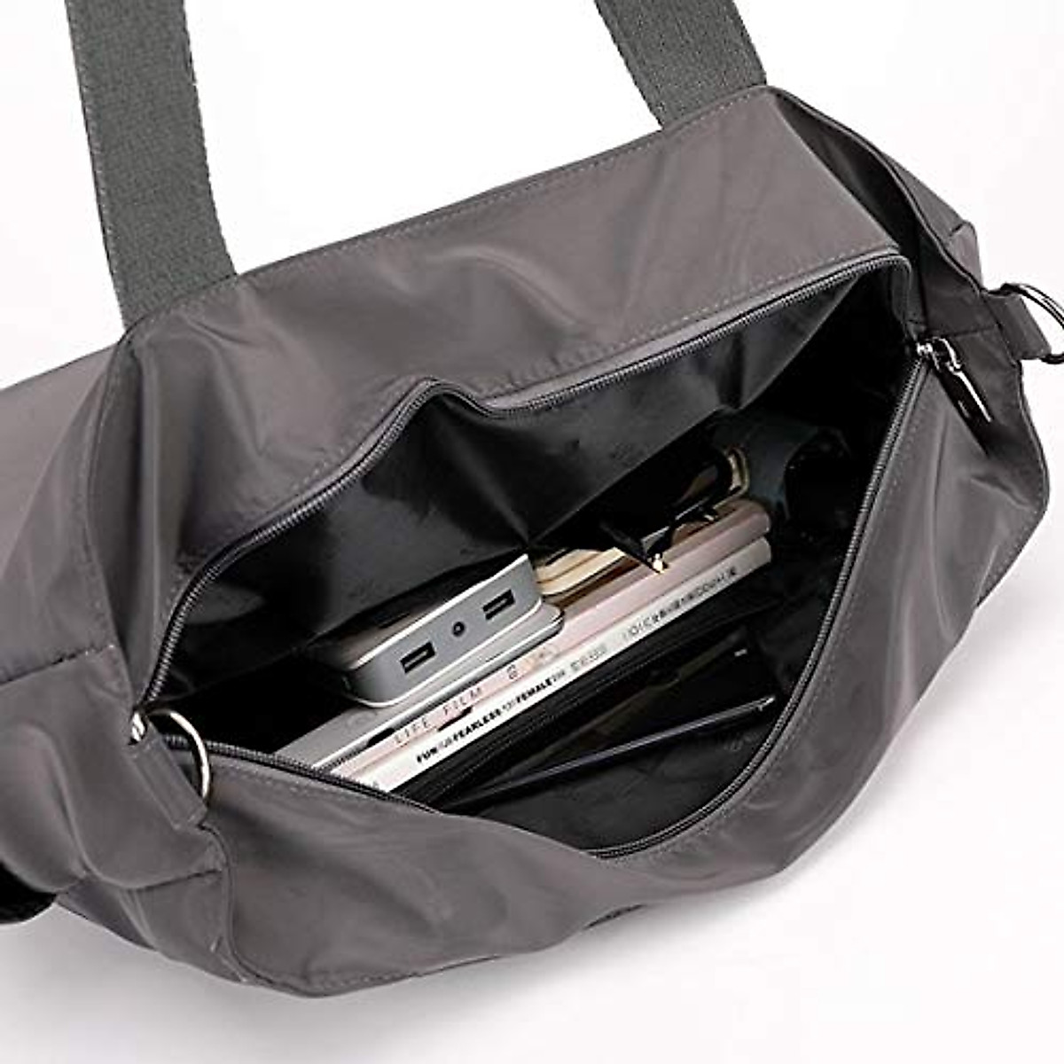 Crossbody Bags for Women, Nylon Purse with Multi Pockets Large Shoulder Bags Handbags for Travel & Work & Daily Use -Wine red