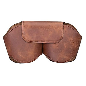 HARDISTON AirPods Max Case, Genuine Leather Handmade, Protective Premium Leather Ear Cup Covers, Soft-Slim Travel Carrying Case, Compatible for AirPods Max (Brown)