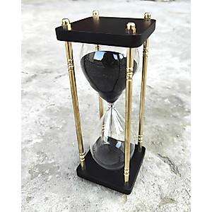 Karv Instruments Solid Brass Bars Decorative 15 Minutes Hourglass