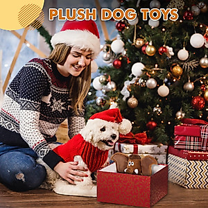 Letsmeet Interactive Plush Dog Squeaky Toys Fun Puppy Toy with Crinkle Paper for Interactive Chew and Play Beat Boredom with This Dog Puzzle Toy for Small Medium Large Dogs