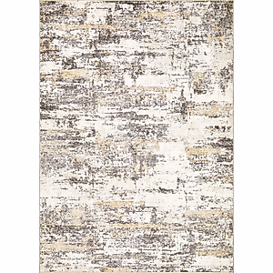 Area Rug Living Room Rugs 5x7: Modern Neutral Abstract Aesthetic Rug for Bedroom Dining Room Table - Large Soft Stain Resistant Machine Washable Rug, Indoor Home Office Carpet - Gold Brown