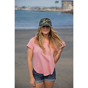 Funky Junque Distressed Baseball Cap Bundle: Camo Black & Camo Green