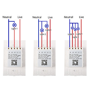 MOES WiFi Smart Wall Touch Light Switch Glass Panel Wireless Remote Control by Mobile APP Anywhere Compatible with Alexa,Timing Function No Hub Required (Wall Switch 3 Gang)