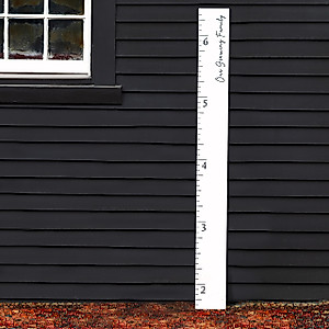 HEADWATERS STUDIO Boho Wooden Ruler Growth Chart for Kids, Boys & Girls - Height Chart & Height Measurement for Wall - Kids Nursery Wall Decor & Room Hanging Wall Decor - Love Grows Here - White