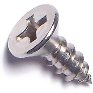 Hard-to-Find Fastener 014973195847 Phillips Flat Wood Screws, 8 x 1/2, Piece-30