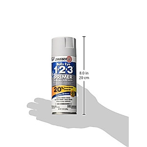 Zinsser 290971 Bulls Eye 1-2-3 All Surface Spray Primer, 13 oz, Gray