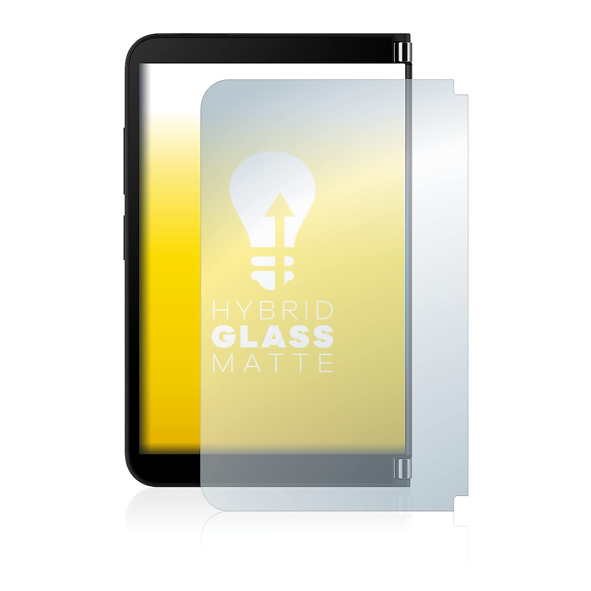 upscreen Matte Screen Protector Glass Film compatible with Microsoft Surface Duo 2 (Outer display) - Anti-Glare, Anti-Fingerprint, 9H Glass Protection