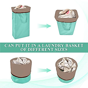 Coconut Brown Delicates Bag, Laundry Hamper Liner Bag, Dirty Laundry Bag for Traveling