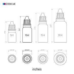EXTEND LAB 10 PCS 10ml Plastic Dropper Bottle - Squeezable Eye Dropper Bottles - Refillable Mini Dropper Bottles with Srew Cap - Ideal for Essence, Oil