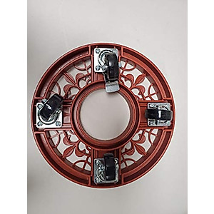 Little Easy, Patio Caddy Plant and Pot Mover; Easy Rolling; Decorative,Heavy Duty, 360° Swivel Locking Wheels; Durable Plastic; Indoor, Outdoor Home and Garden Tool; 12 Inch Plant Dolly (Terra Cotta)