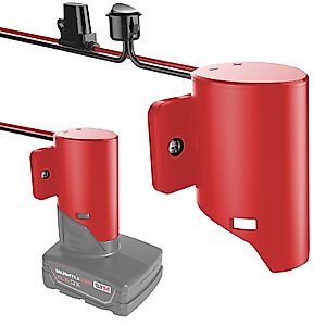 Power Wheel Adapter with Fuse & Switch, Secure Battery Adapter for Milwaukee 12V M12 Lithium Battery, with 12 Gauge Wire, Good Power Convertor for DIY Ride On Truck, Robotics, RC Toys and Work Lights