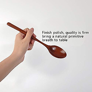 YUUAND Kitchen Utensil Soup-Teaspoon Tools Tableware Wooden Cooking Fork Spoon Kitchen，Dining Bar,Cooking Spoon & Spatula Tools Perfect for Non-Stick