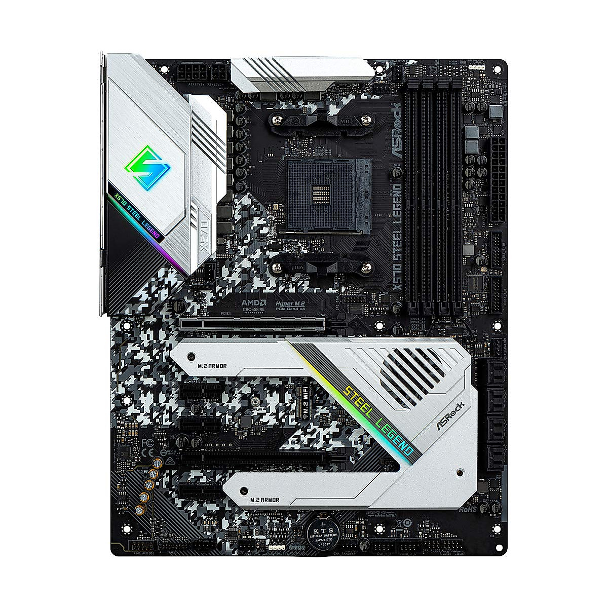 ASRock AM4/X570 Steel Legend/4DDR4/HDMI/DP/R45 Motherboard