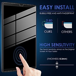 【2-PACK】DETUOSI Screen Protector for Samsung Galaxy Tab A7 Lite 8.7" 2021 (SM-T220/T227U/T225),Ultra-Clear/Case Friendly/Touch Sensitive/Bubble Free/Anti-Scratch Mica Galaxy Tab A7 Lite Tempered Glass