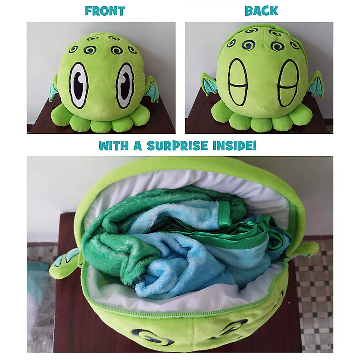 C is for Cthulhu Blanket-Stuffed Plush Pillow