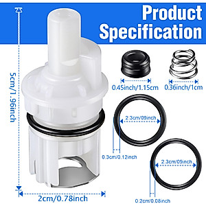 Enhon 3 Pack Faucet Cartridge Repair Kit Compatible with Detla RP17400 RP4993 Faucet Stem Seat Spring, O Ring, Cartridge Replacement Part for 2 Handle Bathroom Shower Tub, Kitchen Faucet Repair