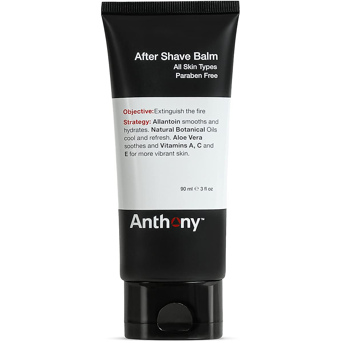Anthony After Shave Balm for Men, Cooling Lotion, 3 Fl Oz, With Vitamins A, C & E, Aloe Vera, Botanical Extracts; Soothes, Moisturizes All Skin Types