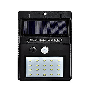 1pcs : 3528 20 LED Solar Power PIR Motion Sensor Wall Light Outdoor Waterproof Energy Saving Street Yard Path Home Garden Security Lamp