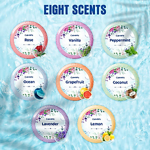 CalmNFiz 8 Pack Shower Steamers- Shower Steamer with Natural Fragrance: Coco Ocean Lemon Rose, etc, Luxury Relaxation Shower Bombs Presents for Women, Men, Mom & Girl