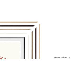 SAMSUNG QN85LS03BAFXZA 85" The Frame 4K UltraHD Smart QLED TV with a VG-SCFA85BWB 85" The Frame Customizable Bezel - Modern Brown (2022)