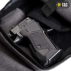 M-Tac Tactical Bag Shoulder Chest Pack with Sling for Concealed Carry of Handgun (Grey Melange)