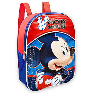 Disney Mickey Mouse Backpack Preschool Toddler - 11" Mini Mickey Mouse Backpack (Disney Preschool Supplies Bundle)