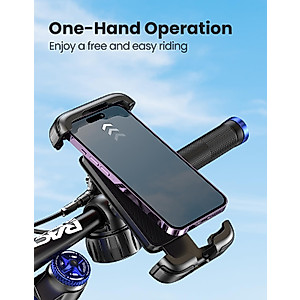 odbowuge Motorcycle Phone Mount Holder - [Triple Shock Protector] Upgrade Bike Phone Mount, Motorcycle Cell Phone Holder Fit iPhone More 4.7-7" Phone