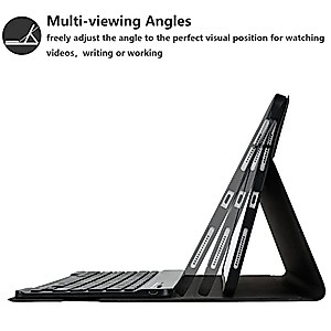 FUWANG iPad Pro 11 inch Case with Keyboard, iPad Air 5th/4th Generation Case with Keyboard, Detachable Keyboard with Pencil Holder Cover for iPad 11" (4th/3rd/2nd/1st Gen) Black 11 Keyboard