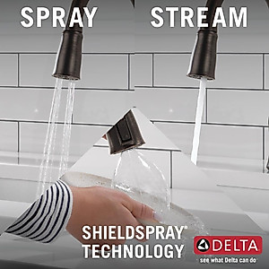 Delta Faucet Ophelia Oil Rubbed Bronze Kitchen Faucet, Kitchen Faucets with Pull Down Sprayer, Kitchen Sink Faucet, Faucet for Kitchen Sink with Magnetic Docking, Venetian Bronze 19888Z-RB-DST